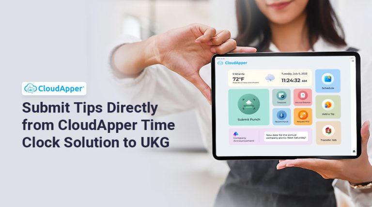 Submit Tips Directly from CloudApper Time Clock Solution to UKG