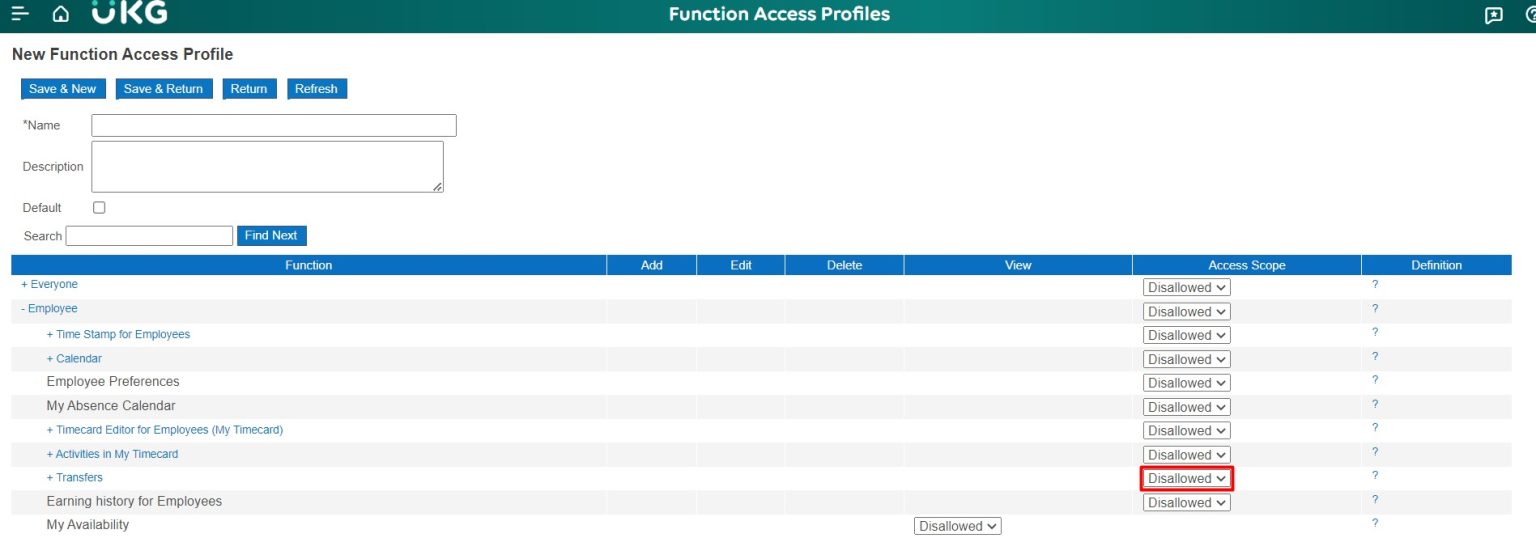 How to Create a Function Access Profile in UKG PRO WFM - UKG Partner