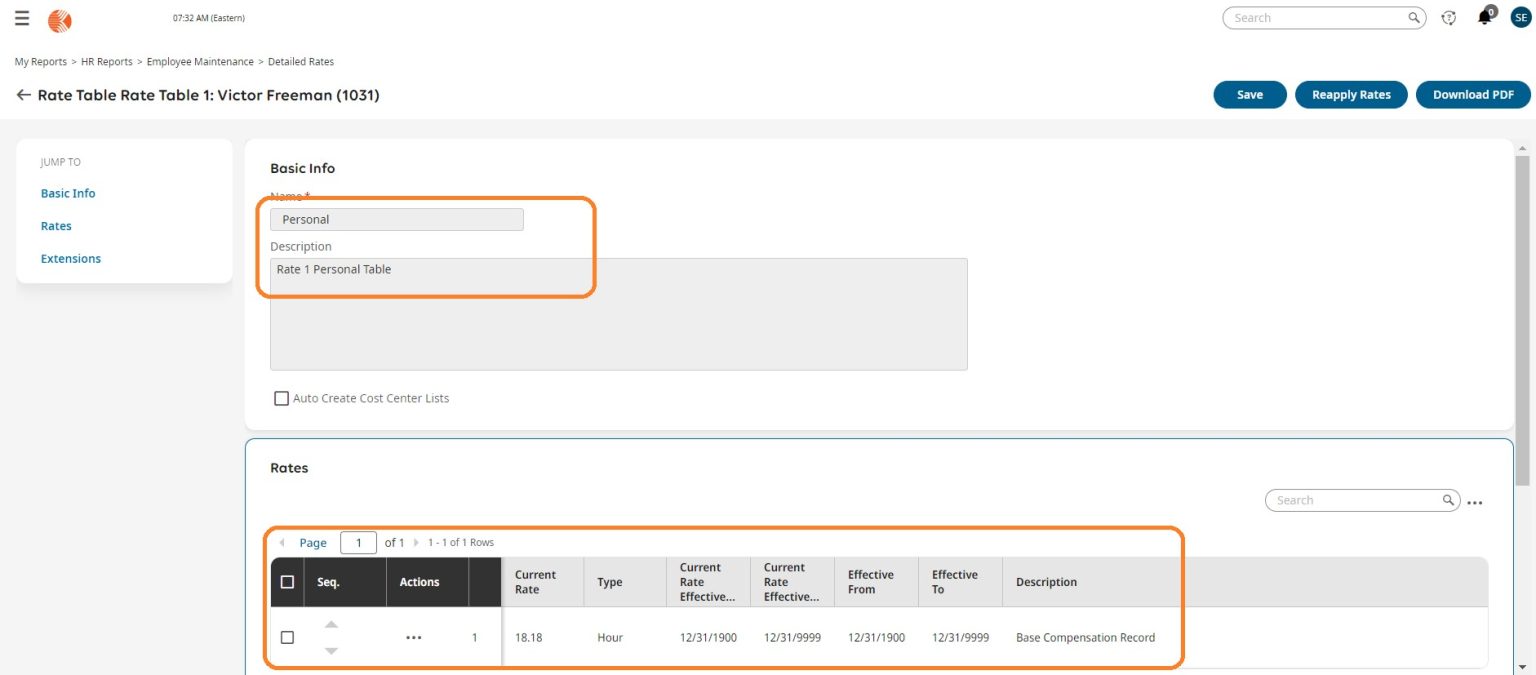 How to Access Employee Rate Table in UKG Ready