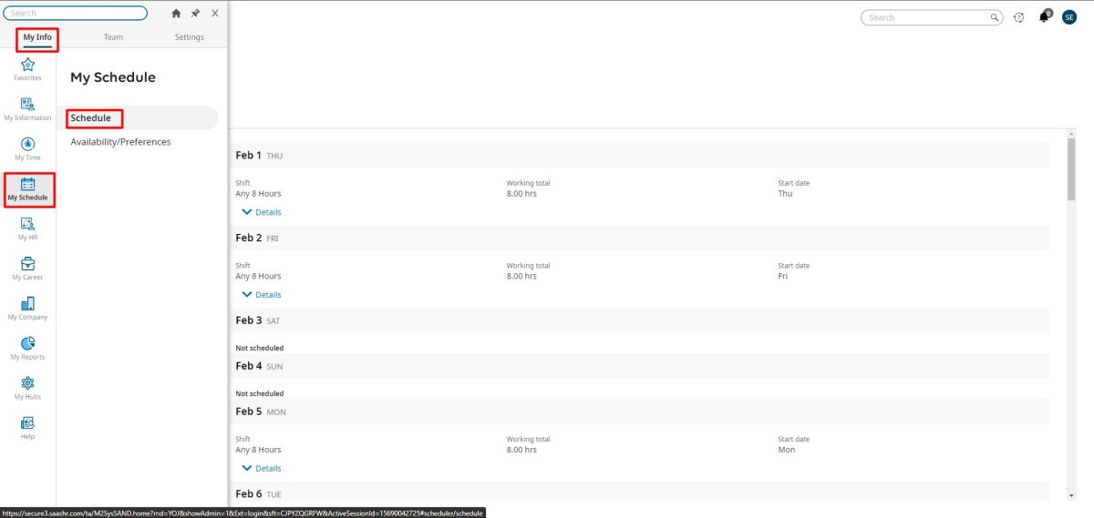 How to View Your Schedule in UKG Ready