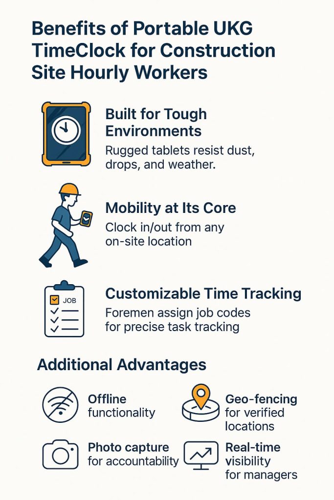 Portable UKG TimeClock for Construction Site Hourly Workers