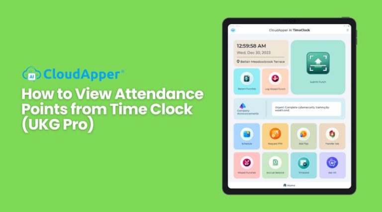 How to View Attendance Point in UKG Pro With AI TimeClock