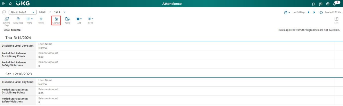 How to Check the Attendance Points on UKG Dimensions