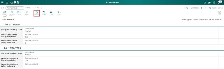 How to Check the Attendance Points on UKG Dimensions