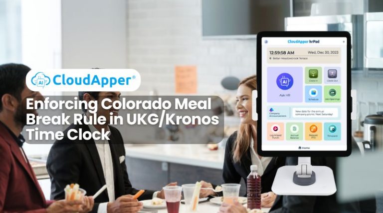 Enforcing Colorado Meal Break Rule in UKG/Kronos Time Clock - UKG Partner