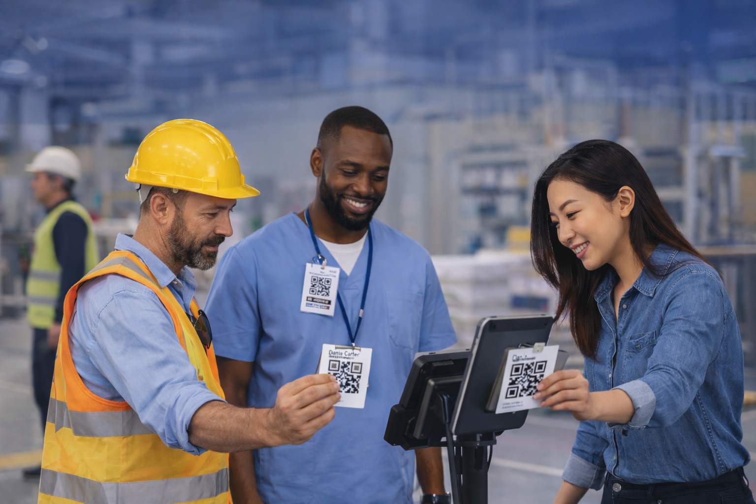 Batch generate QR codes for temporary workers in UKG